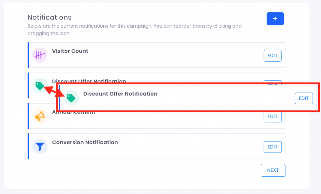 Campaign Settings - Notification Tab - Evidence