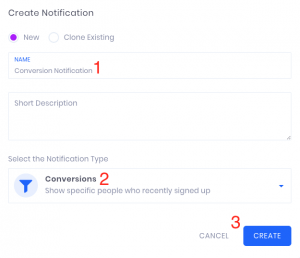 How to Configure a Conversion Notification - Evidence